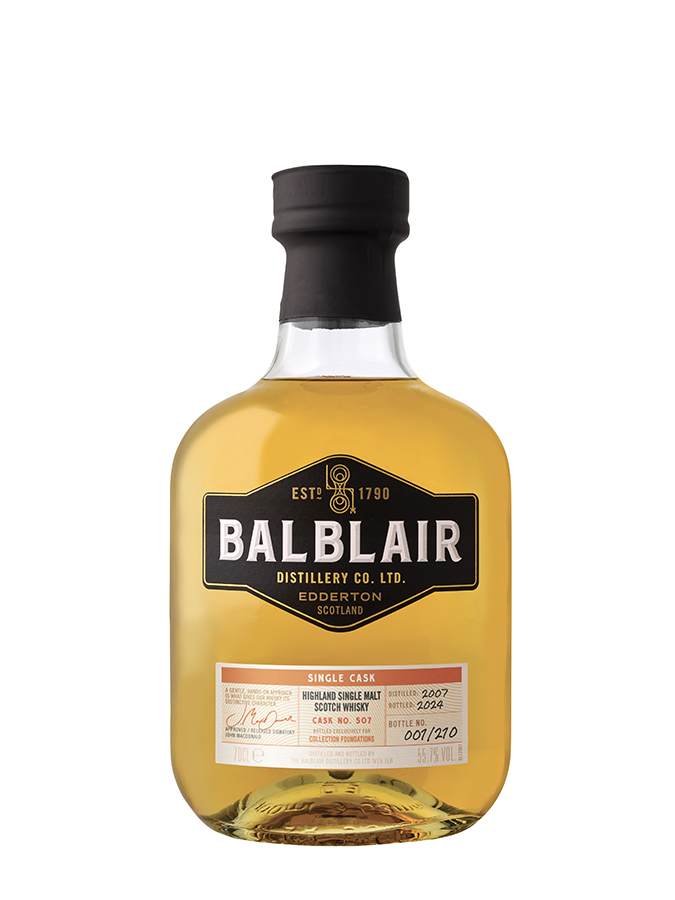 BALBLAIR 16 ans 2007 Bourbon Barrel Single Cask Foundations 55,7% - 0.7 ...